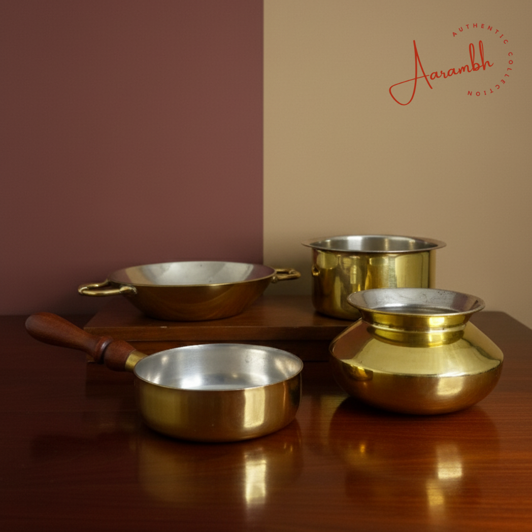 Pure Brass Bestsellers Set | Everyday Brass Cookware for Even Heating ...
